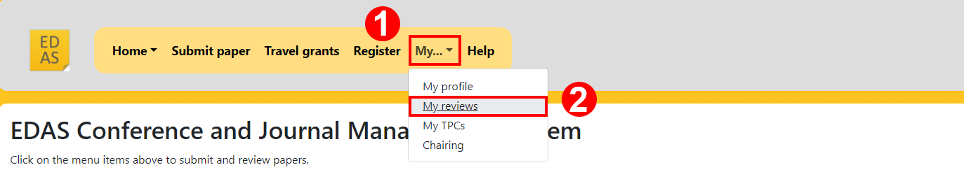 Tutorial: submitting a review in EDAS – ICEGOV 2025